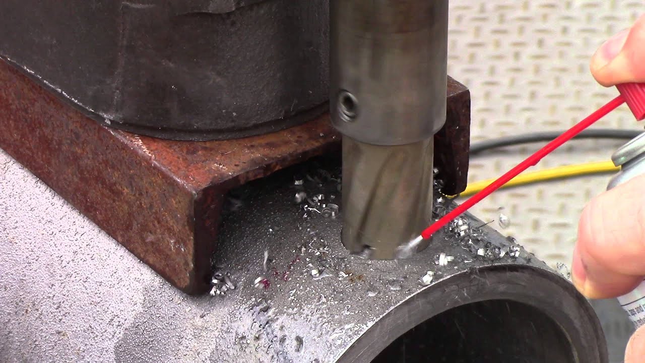 Boring Alloy Tube with Carbide-tipped Hole Cutter - YouTube