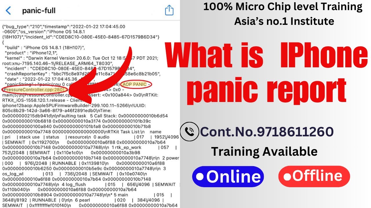 Panic report क्या है| iPhone panic report क्यों बनता है| Restart ...