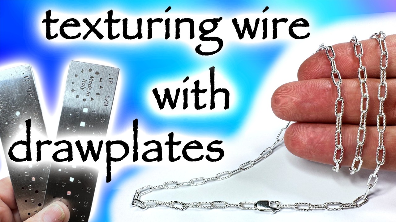 How to make a textured silver wire chain using drawplates. - YouTube