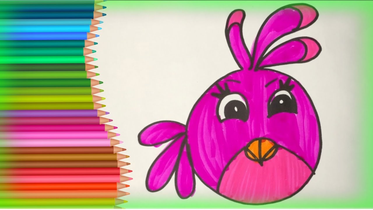Angry Birds Characters Drawing Easy - step by step | Cartoon | New ...