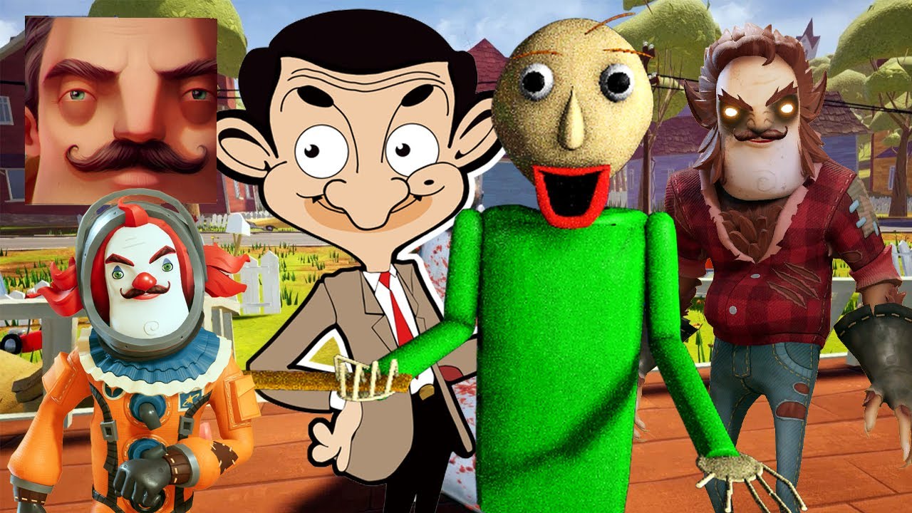 Hello Neighbor - New Neighbor Secret Clown Wolverine Mr Bean Baldi ...