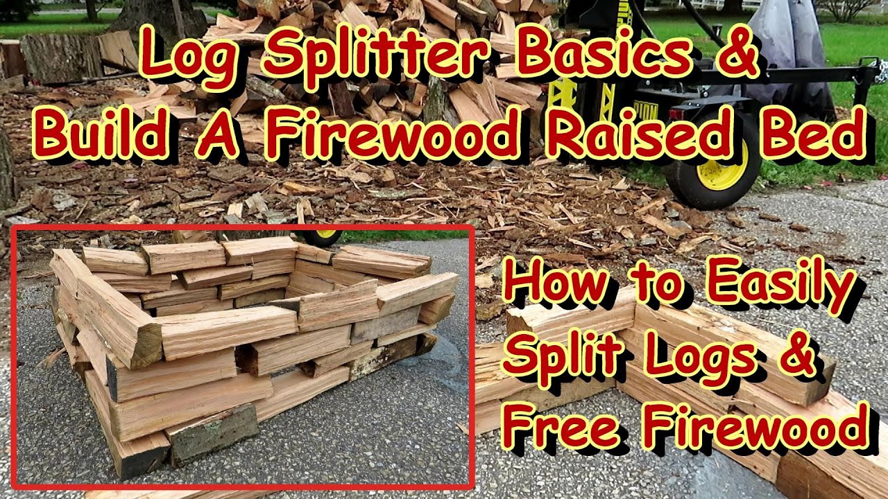 How to Build a Rustic Raised Bed from Firewood Logs: Log Splitter ...