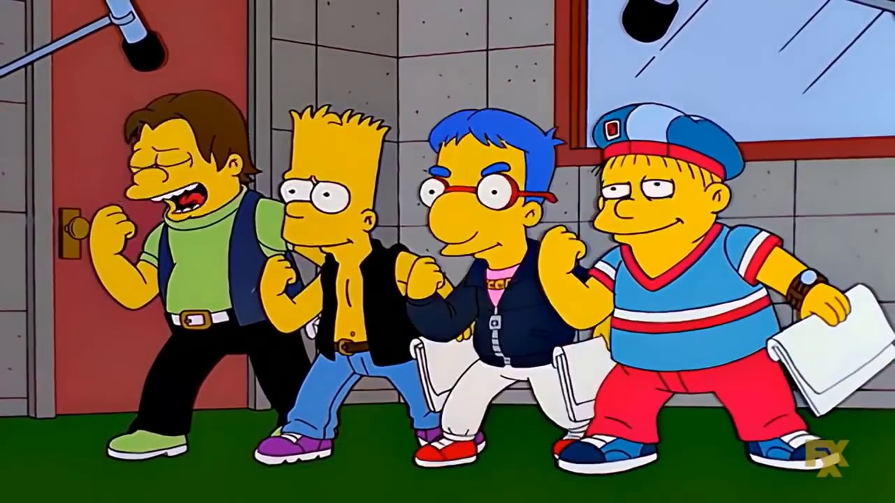Bart joins Hit boy band | The Simpsons Clip - YouTube