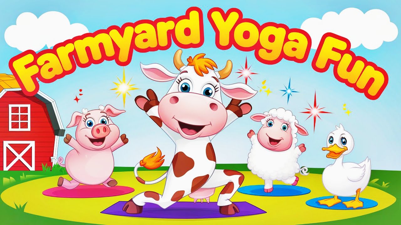 🎵 Farmyard Yoga Fun! 🐄 Stretch & Play with Animal Friends | Kidz Gala ...