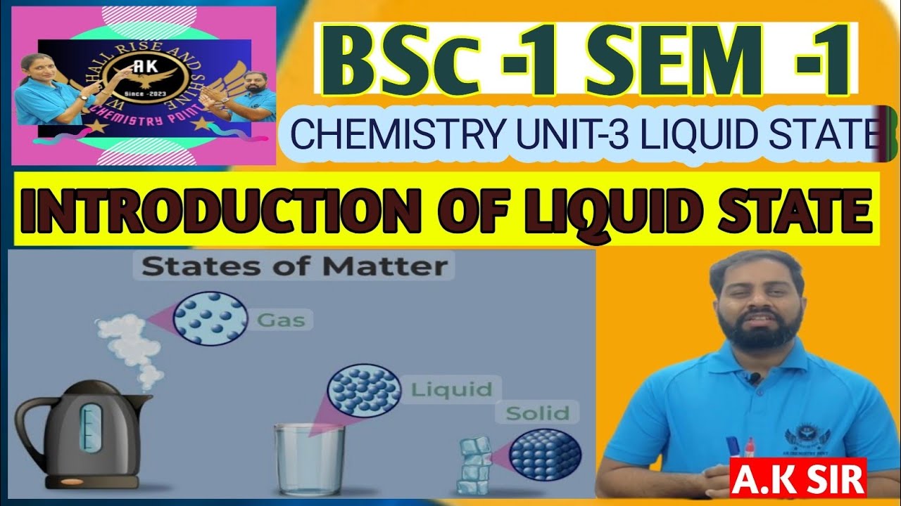 introduction of liquid state #chemistry #bsc #education#neet #12th#msc# ...