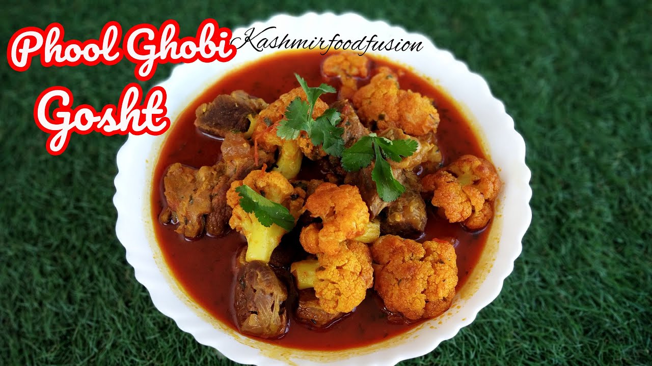 Kashmiri Style Phool Gobi Maaz || Phool Gobi aur gosht || Cauliflower ...