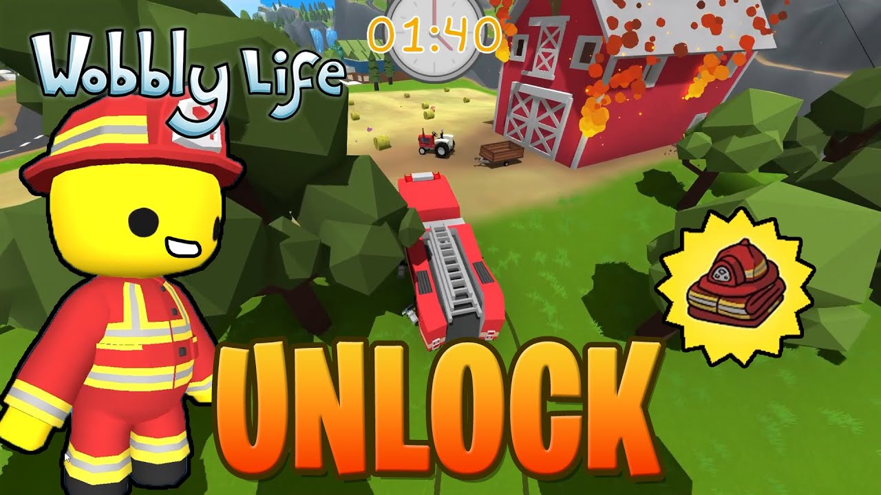 Unlock FIRE FIGHTER OUTFIT with the Fire Fighter Job | Wobbly Life ...