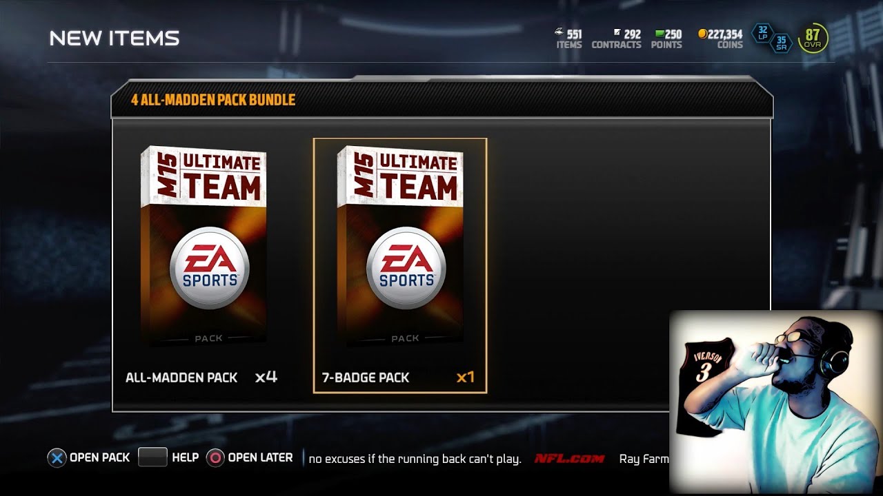 Madden 15 PS4 Ultimate Team Mode Gameplay - FACECAM All Madden Bundle ...
