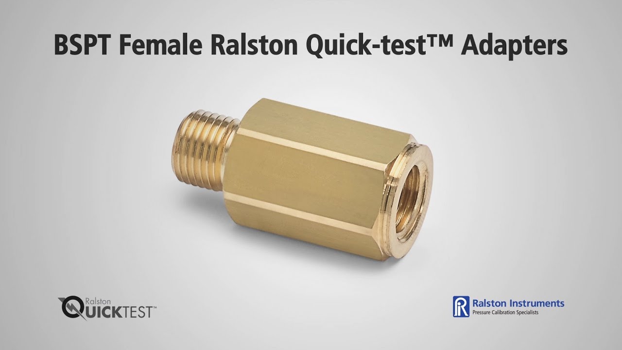 How To Use BSPT Female Quick-test Adapters | Ralston Instruments - YouTube