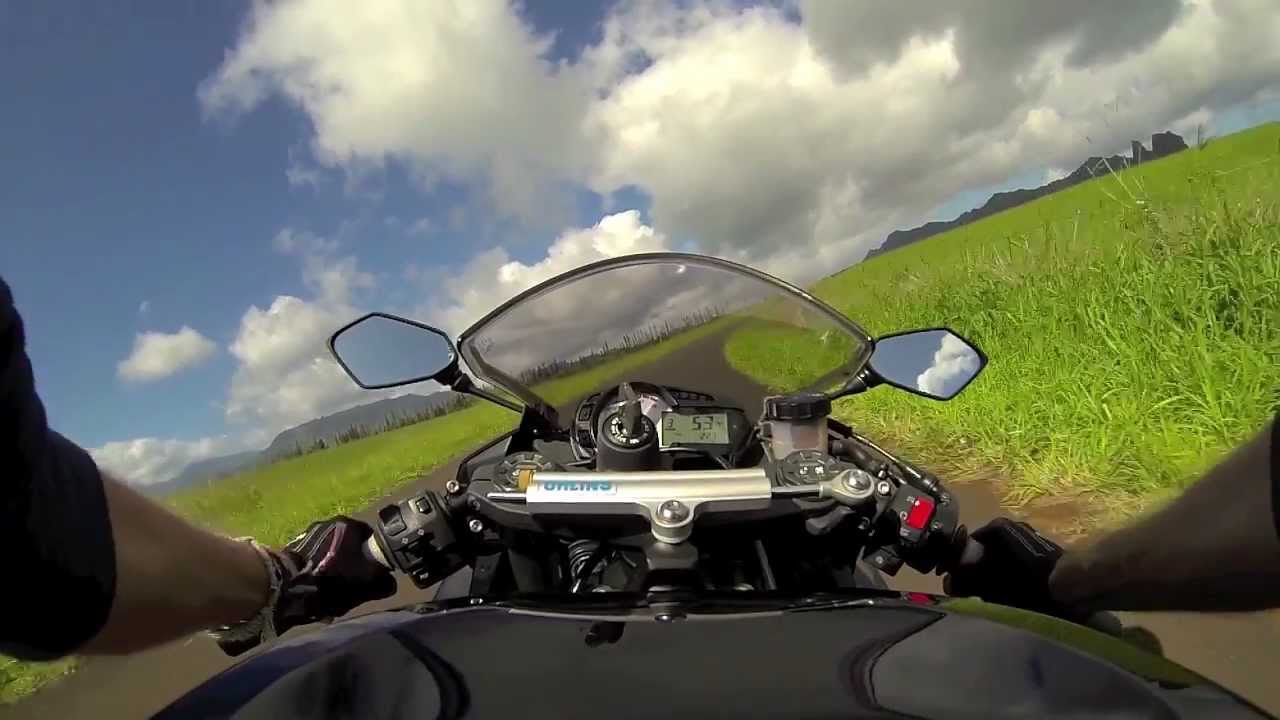 GoPro Hero3 Hawaii Motorcycle Ride Kawasaki Ninja ZX6R - YouTube
