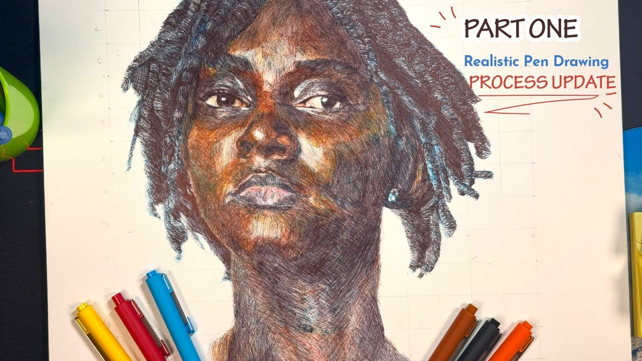 Mesmerizing Realistic Pen Drawing: The Process (Part 1) - YouTube