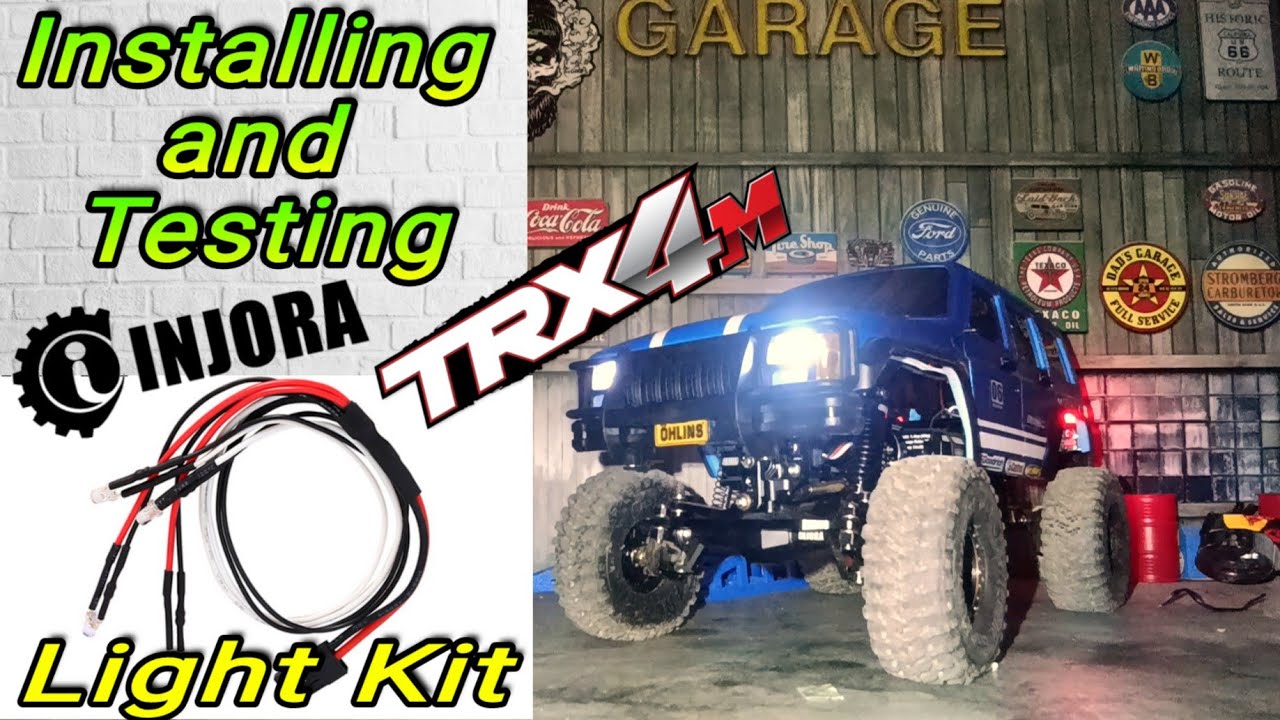 Injora Traxxas Trx4m light kit installation and evening crawl #injora # ...