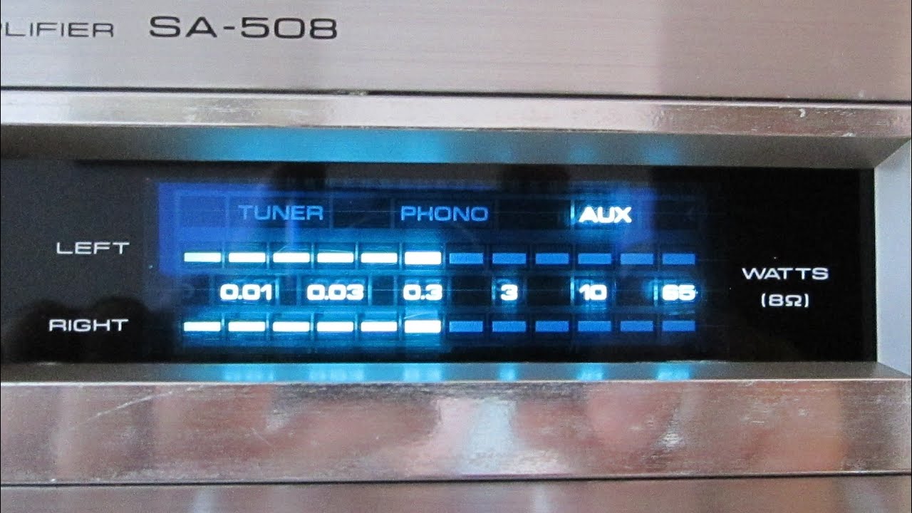 Pioneer SA-508 | Blue Line | Vintage Stereo Audio Amplifier - Golden ...