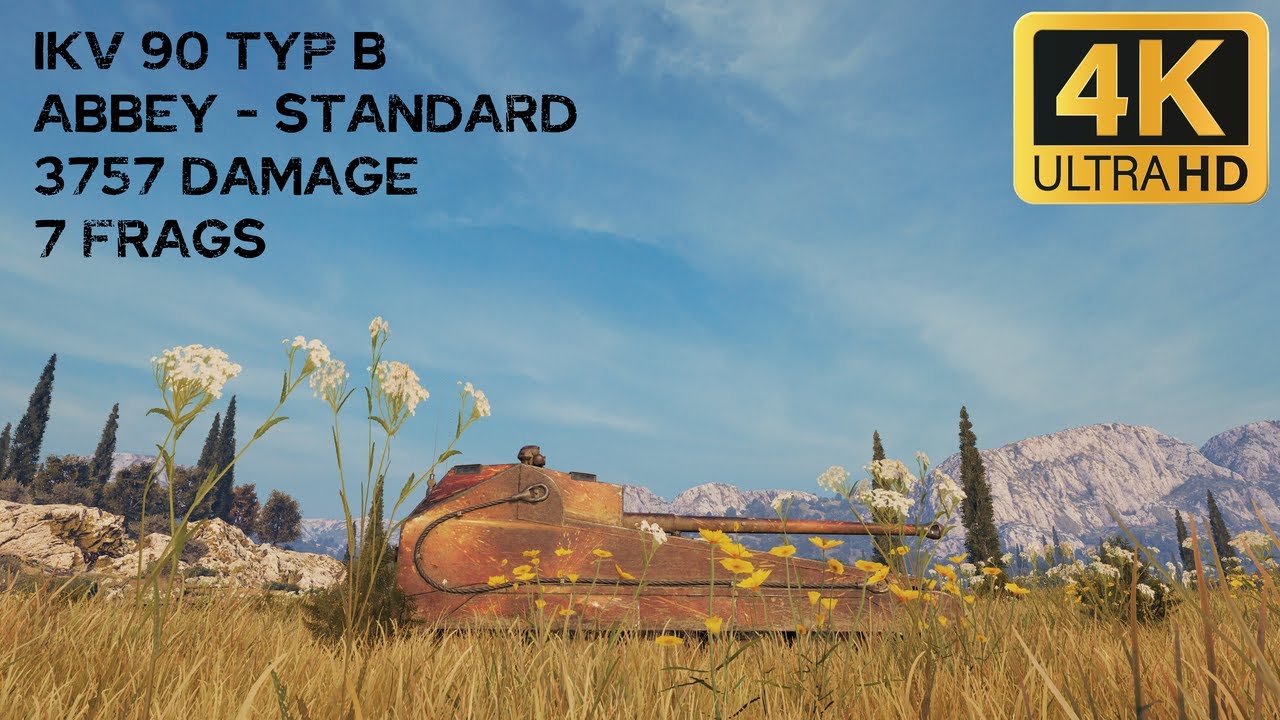 Ikv 90 Typ B 3,8k damage 7 frags on Abbey - World of Tanks - YouTube