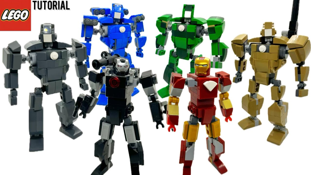 LEGO Iron Man and War Machine moc drone Hammer TUTORIAL - YouTube