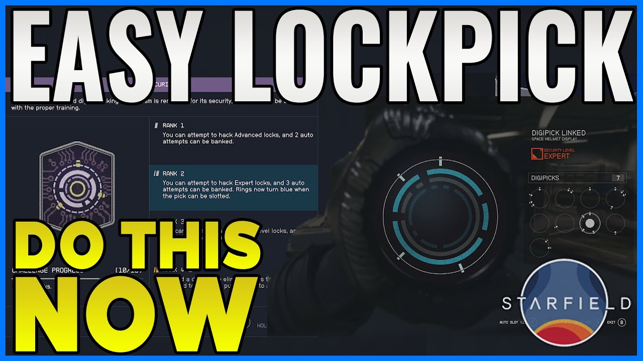 STARFIELD HOW TO MAKE PICKLOCKING EASY - Starfield Easy Digipick Method ...