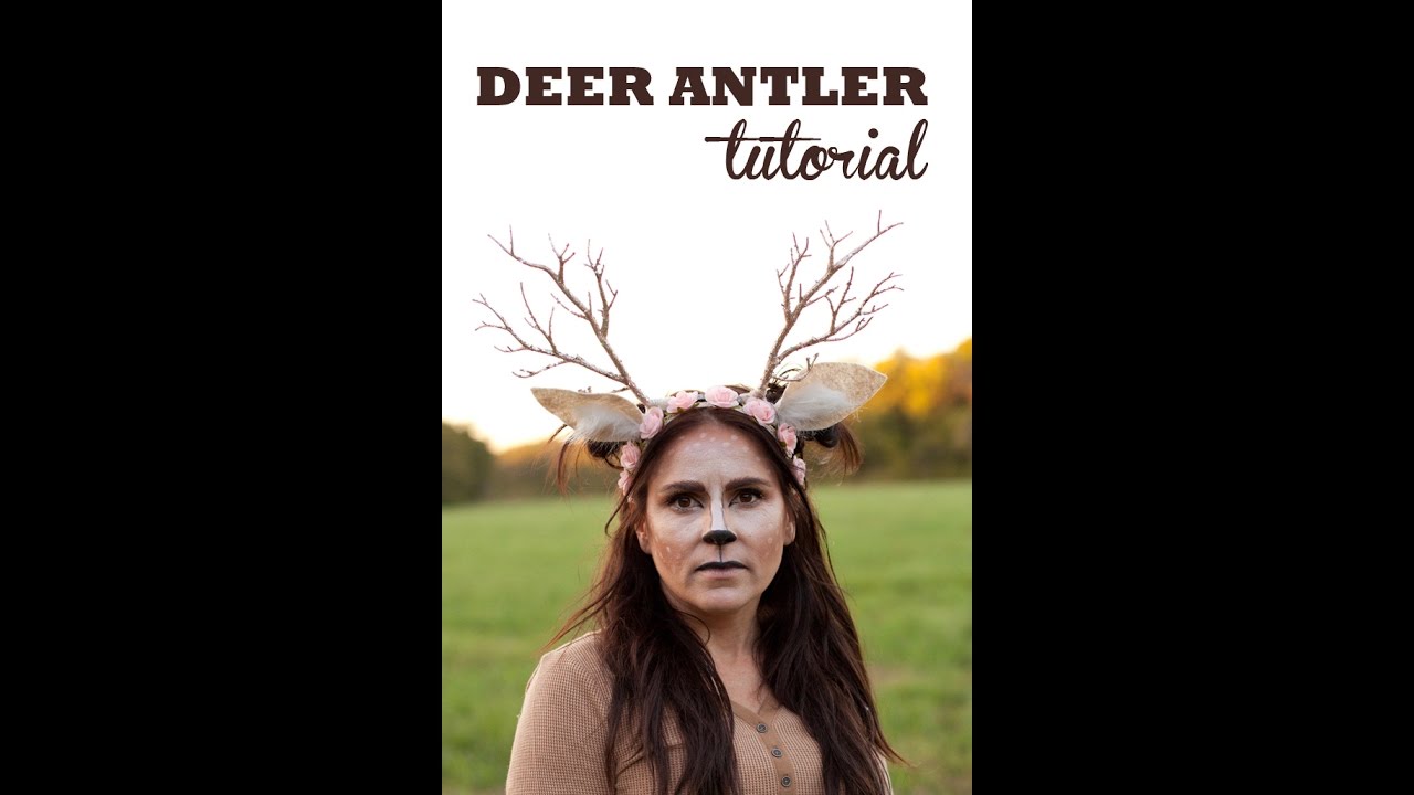 Flower Crown Deer Antler Tutorial - YouTube