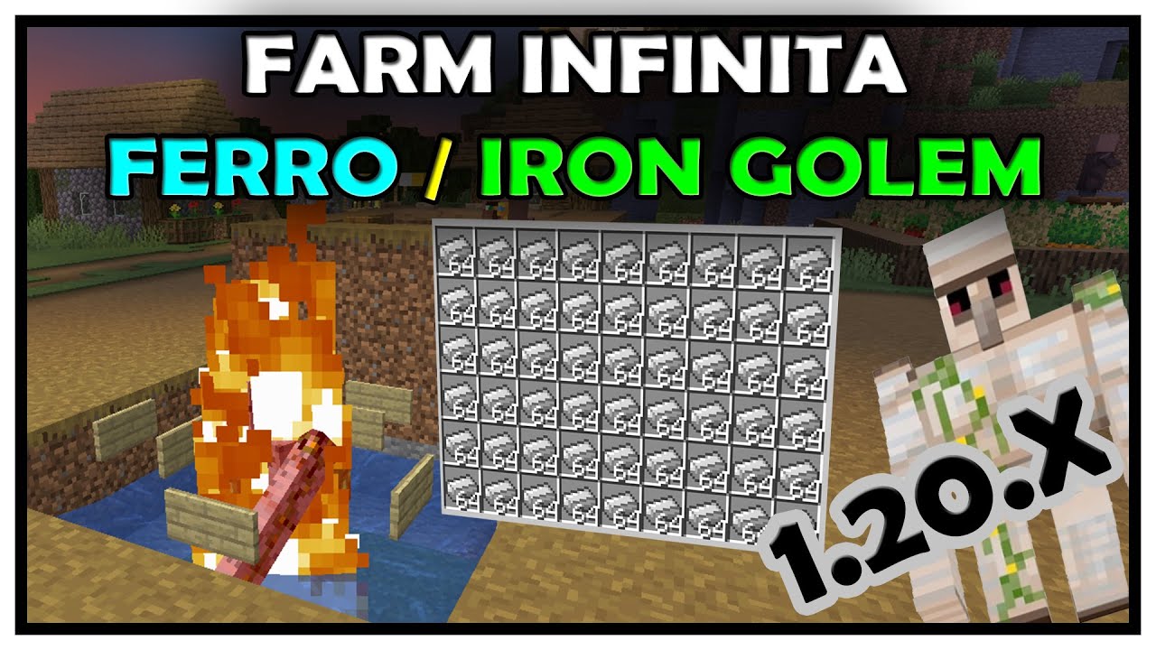 Farm ferro infinito con Iron golem semplice e veloce da fare ...