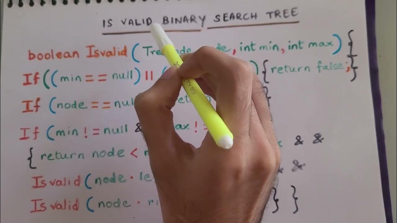 Binary search Tree Interview questions Epsiode2 valid bst - YouTube
