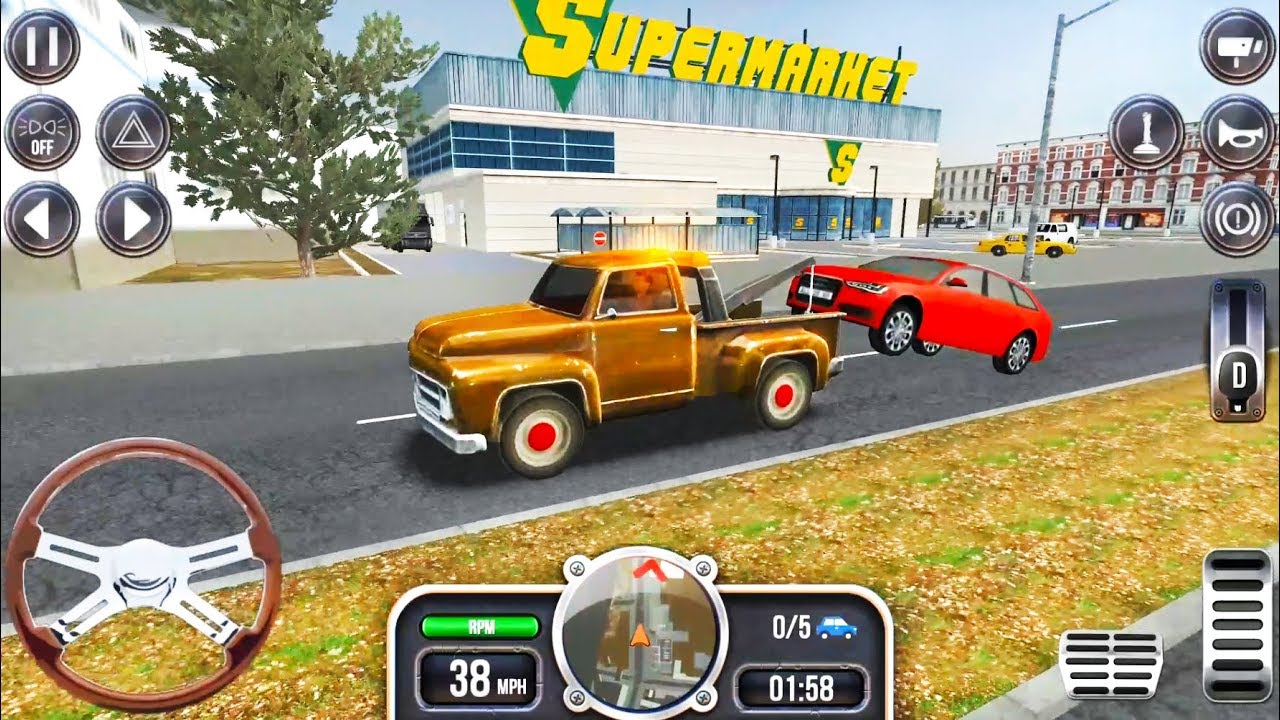 Tow Truck Towing A Car: Construction Simulator - Android Gameplay - YouTube