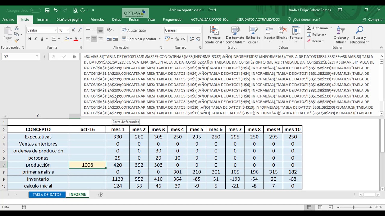 Excel Referencias de fórmulas automáticas - YouTube