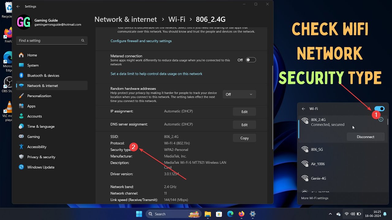 How to Check Wi-Fi Network Security Type in Windows 11 - YouTube