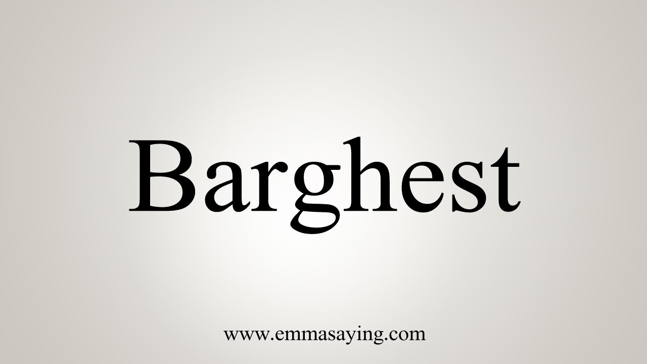 How To Say Barghest - YouTube