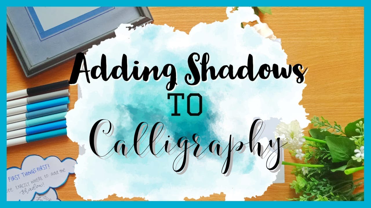 Adding Shadows To Calligraphy - 5 Techniques // Art Therapy - YouTube