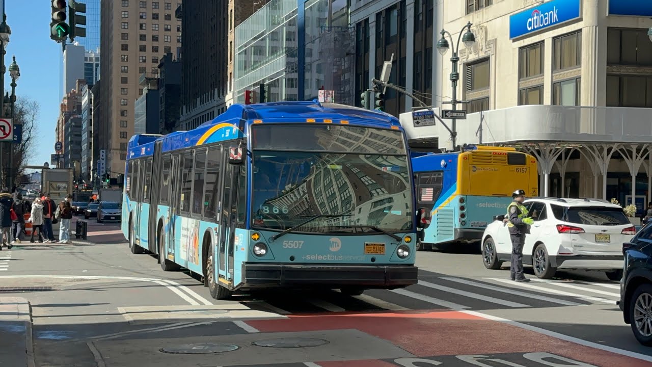 MTA Bus | Bus Action @ W 34th Street & 7th Avenue {Penn Station} - YouTube