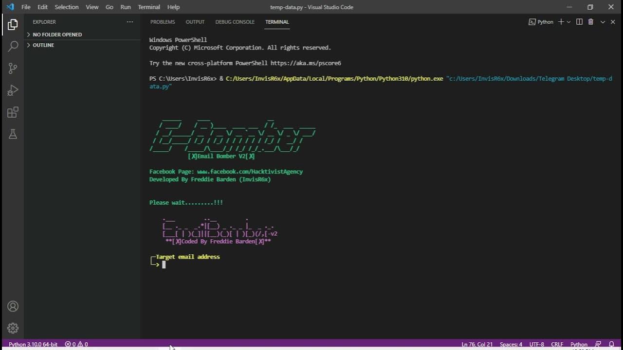 How to make email bomber using python | email bomber termux | Freddie barden - YouTube