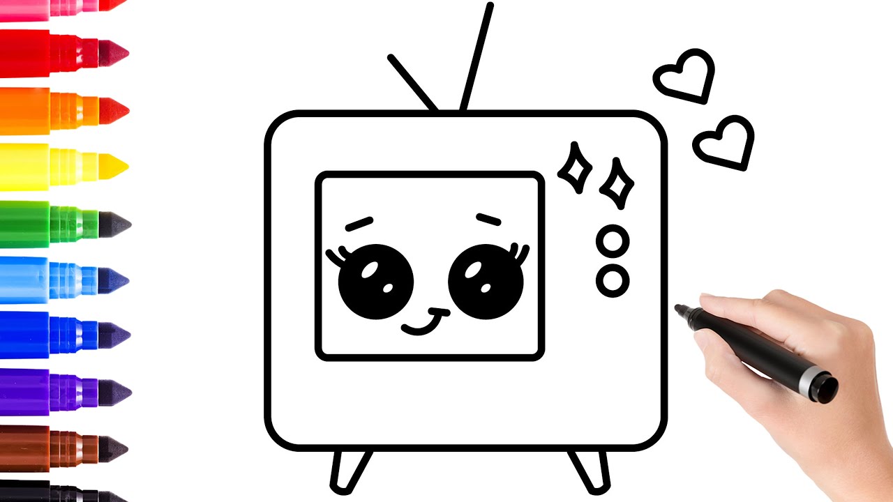 📺😍 Draw the Cutest TV Ever! 🖌️🎨 Easy Art for Beginners - YouTube
