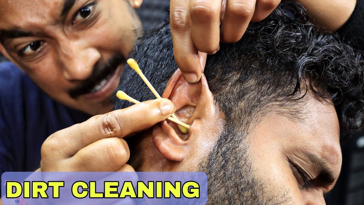 Dirt Cleaning Ear Massage with Earwax | Satisfying Ear Massage ASMR ...