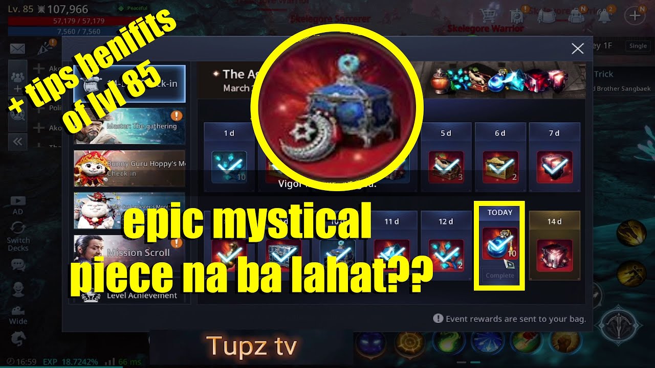 MIR 4 - 14th DAY LOG INN | EPIC MYSTICAL PIECE REWARD | KONTING SILIP ...