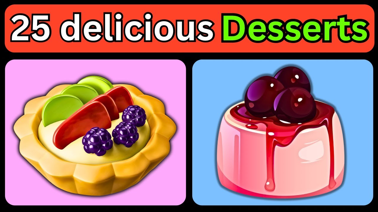 Delicious Desserts Name in English | Dessert vocabulary with pictures ...