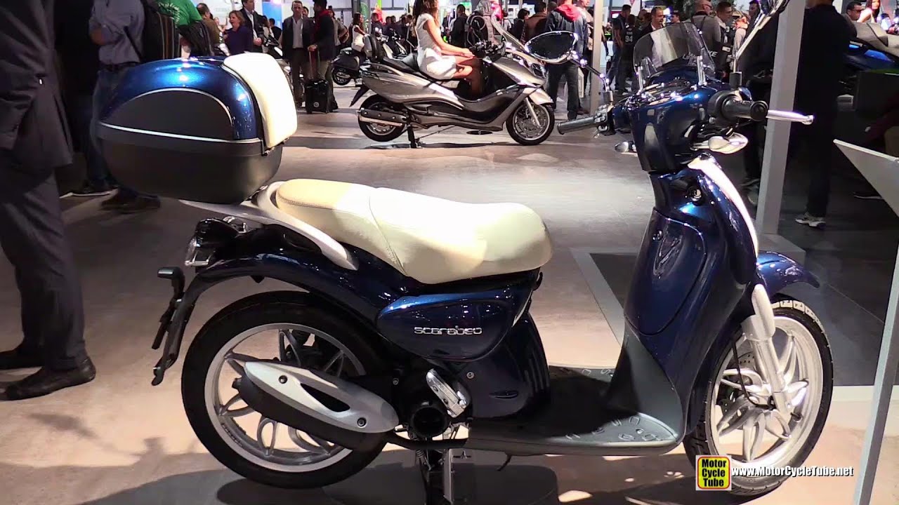 2015 Aprilia Scarabeo 100 4T Scooter - Walkaround - 2014 EICMA Milan ...