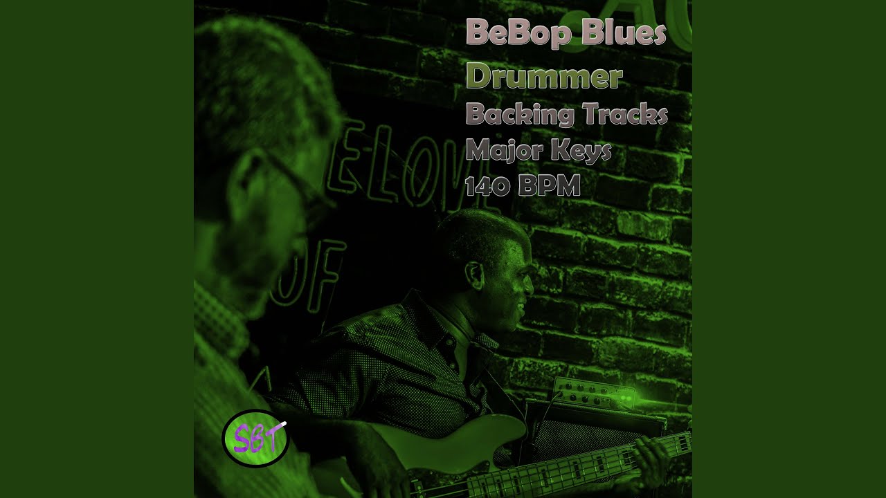 BeBop Blues Drum Backing Track in B Major 140 BPM - YouTube