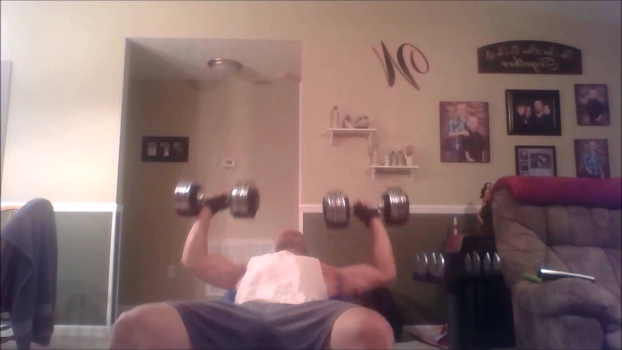 Body Beast Chest Fly and Press with 45 lb dumbbells - YouTube