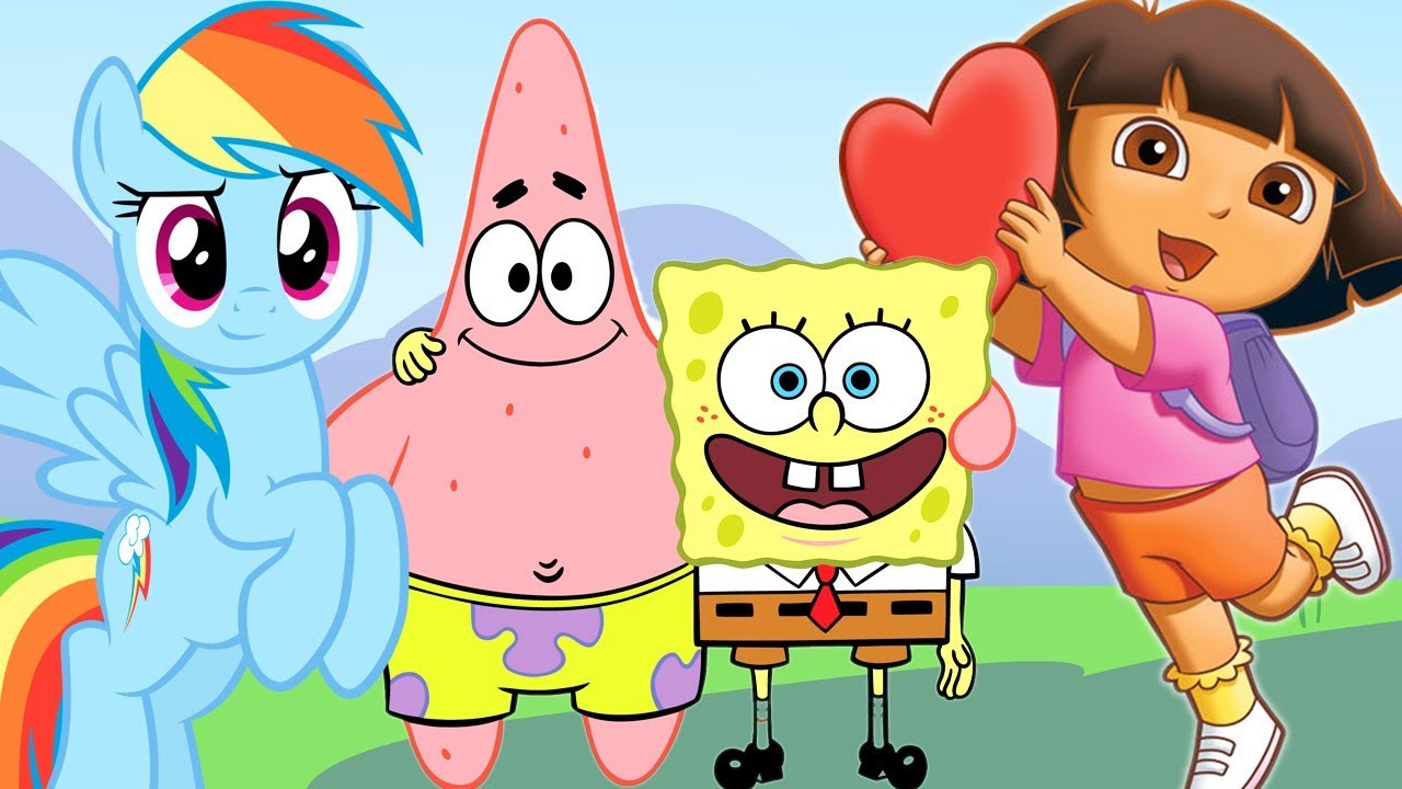 Dora the Explorer Patrick Star Spongebob Masha and the Bear MLP Minions ...