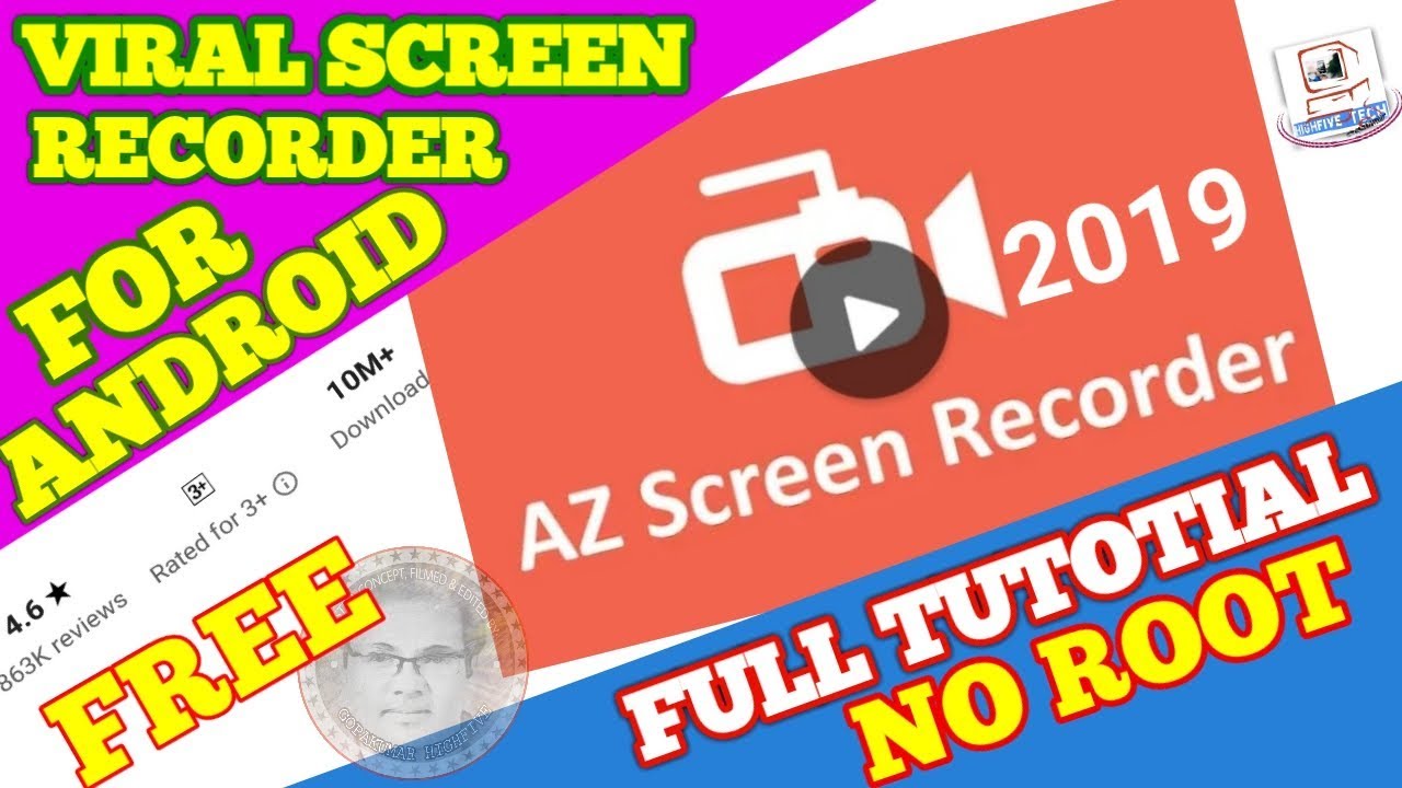 Full Tutorial-Viral Screen recorder for Android |no root| free| AZ Screen Recorder |by highfive ...
