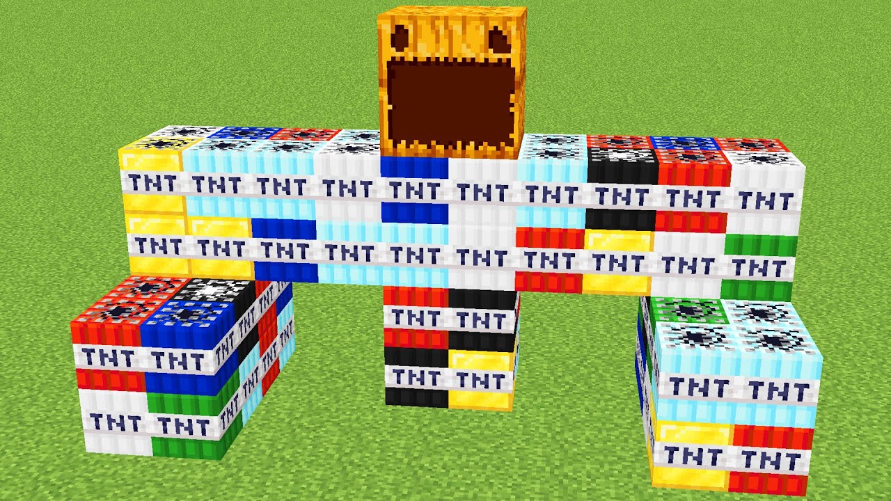 how to spawn a super mix tnt golem? - YouTube