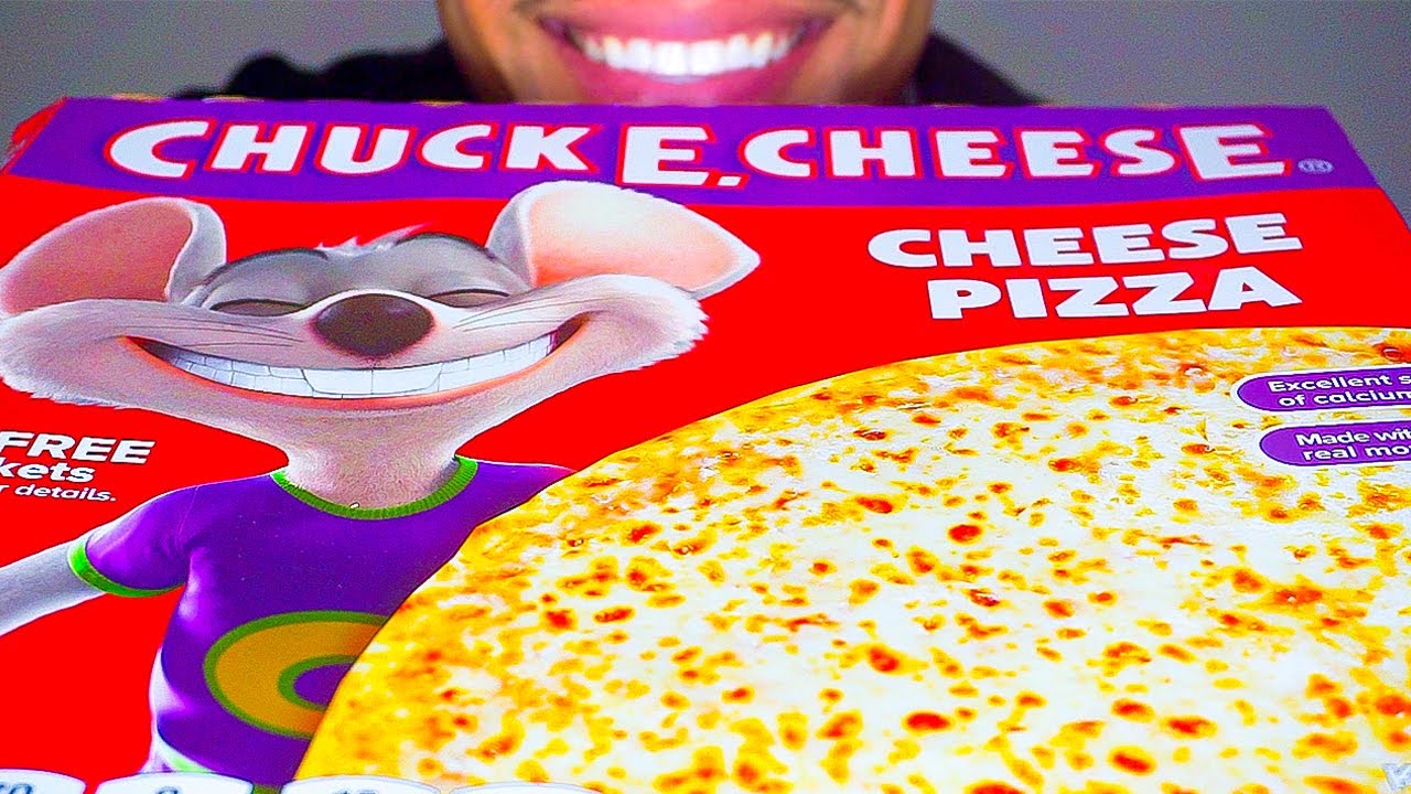 ASMR CHUCK E. CHEESE CHEESE PIZZA *BIG BITES* EATING SHOW MOUTH SOUNDS ...
