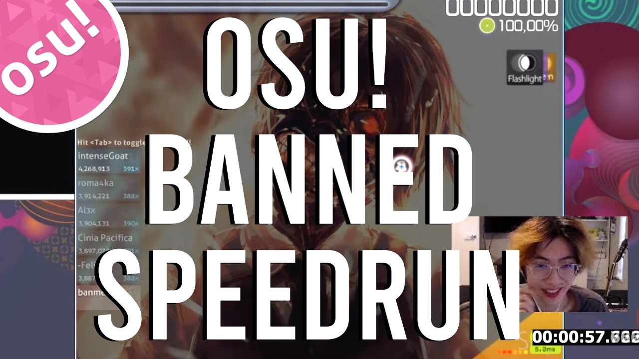 Ryuk reacts to BANNED From osu! Speed Run 1m 58s (WORLD RECORD) - YouTube