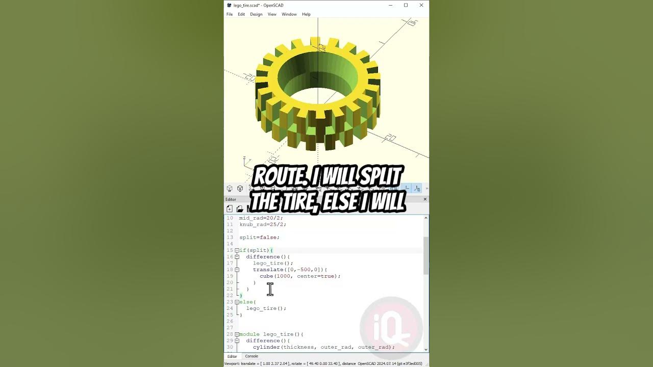 OpenScad: != (negating) #3dprinting #openscad #openscadtutorial - YouTube