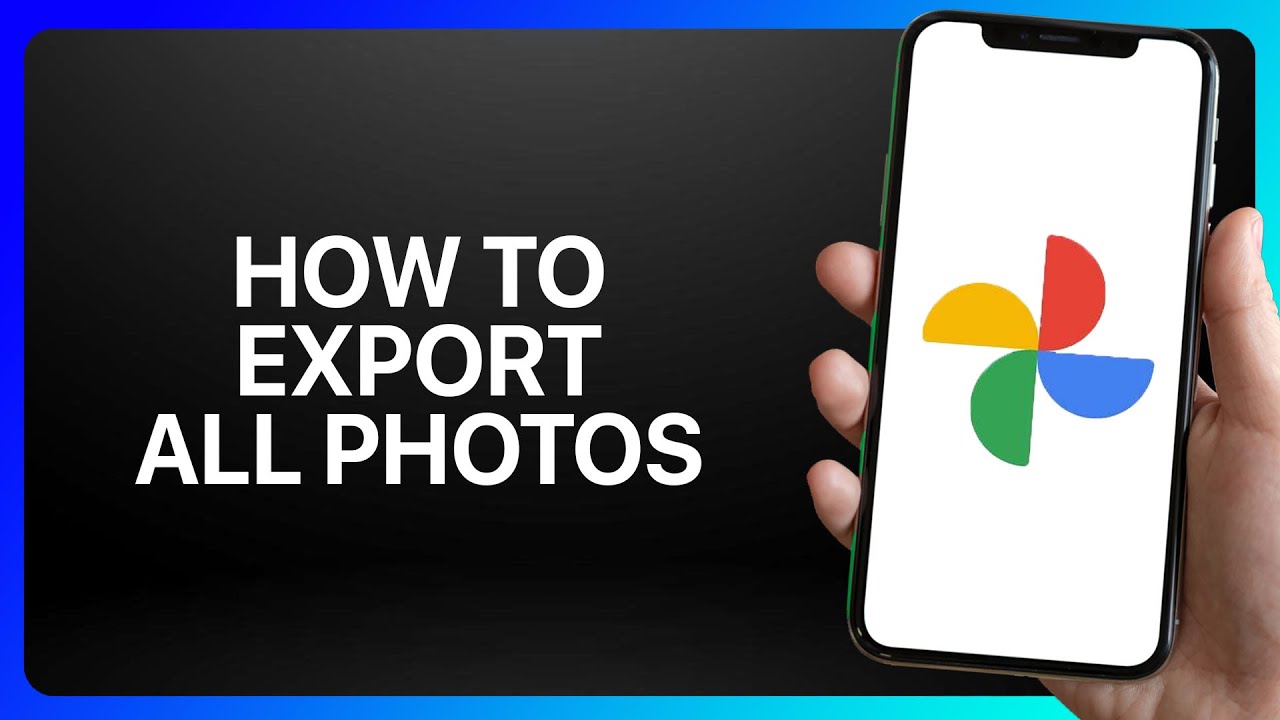 How To Export All Photos From Google Photos Tutorial - YouTube