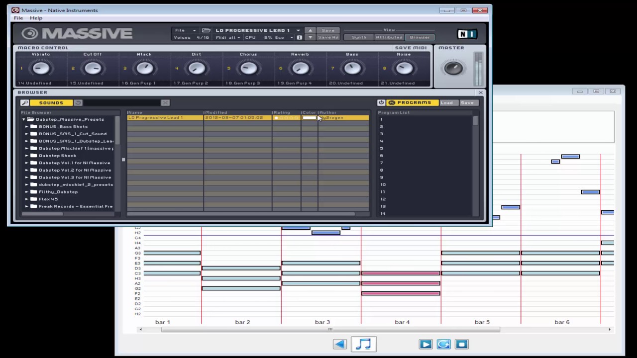 markomarks MelodyGenerator on NI Massive VST I - YouTube