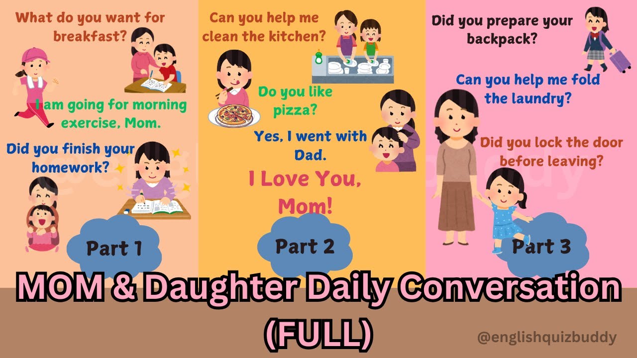 Learn English with Mom & Daughter: Real-Life Conversations (Full Video ...