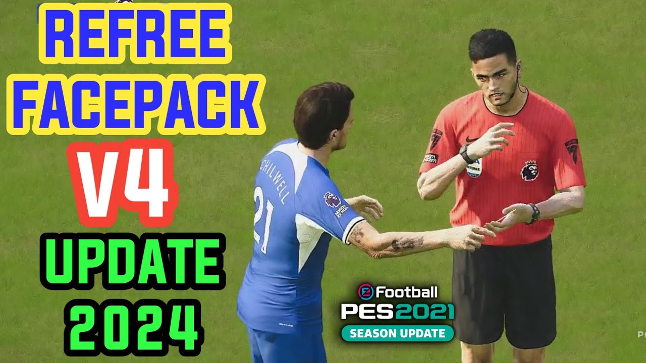 PES 2021 NEW Referee Facepack V4 Season 2024 - YouTube