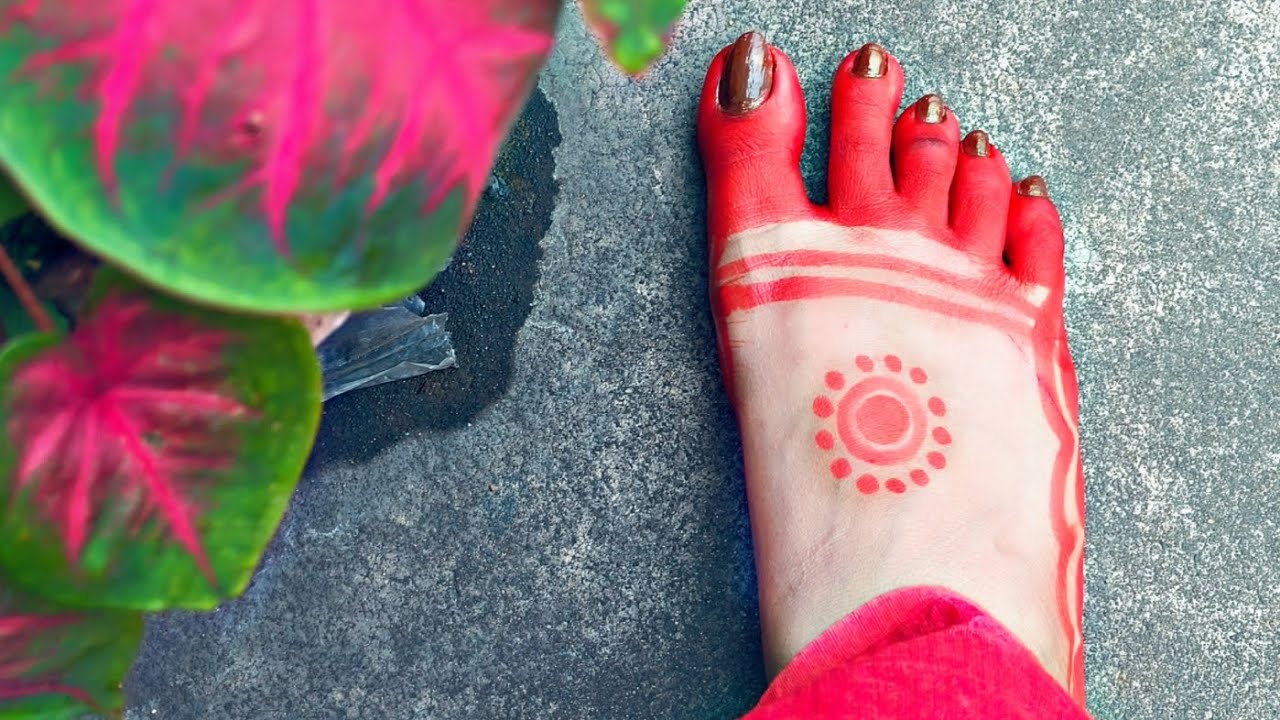 Alta Art For Bangali tradition//Easy Alta Art // - YouTube