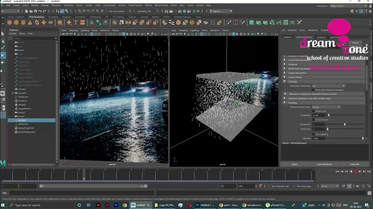 Creating Special Effects - Rain CG Simulation--autodesk Maya - YouTube