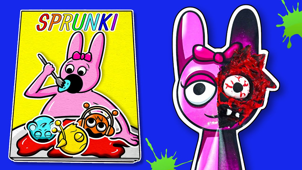 Making INCREDIBOX SPRUNKI Game Book ( Pinki Squishy Surgery) DIY 소닉 테이프 ...